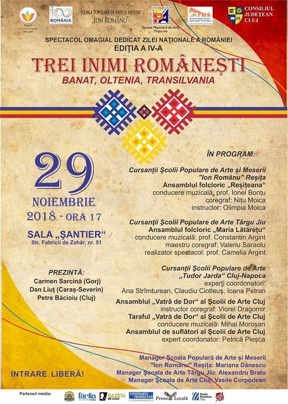 Școala Populară de Arte „Tudor Jarda” Cluj-Napoca "TREI INIMI ROMÂNEȘTI ...