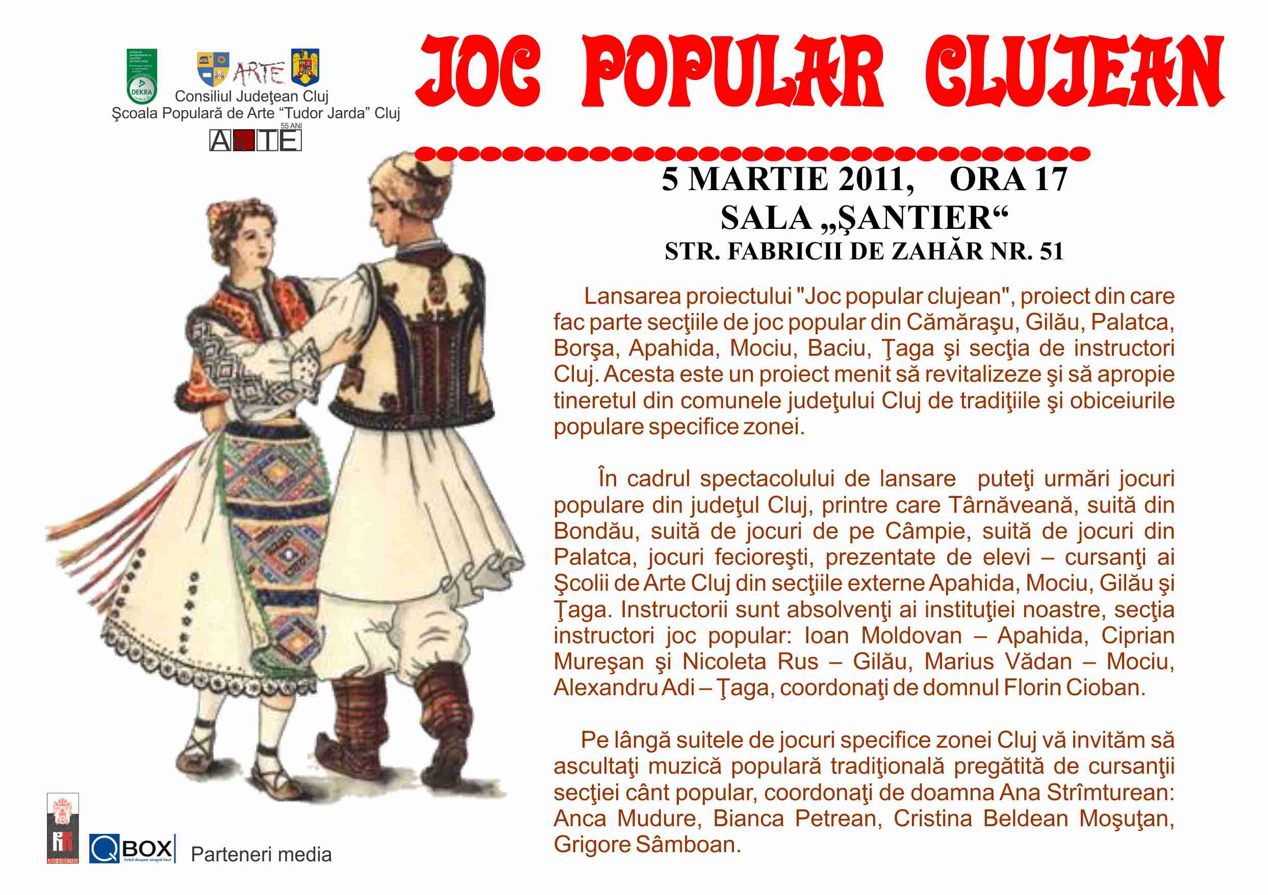 Școala Populară de Arte „Tudor Jarda” Cluj-Napoca JOC POPULAR CLUJEAN ...